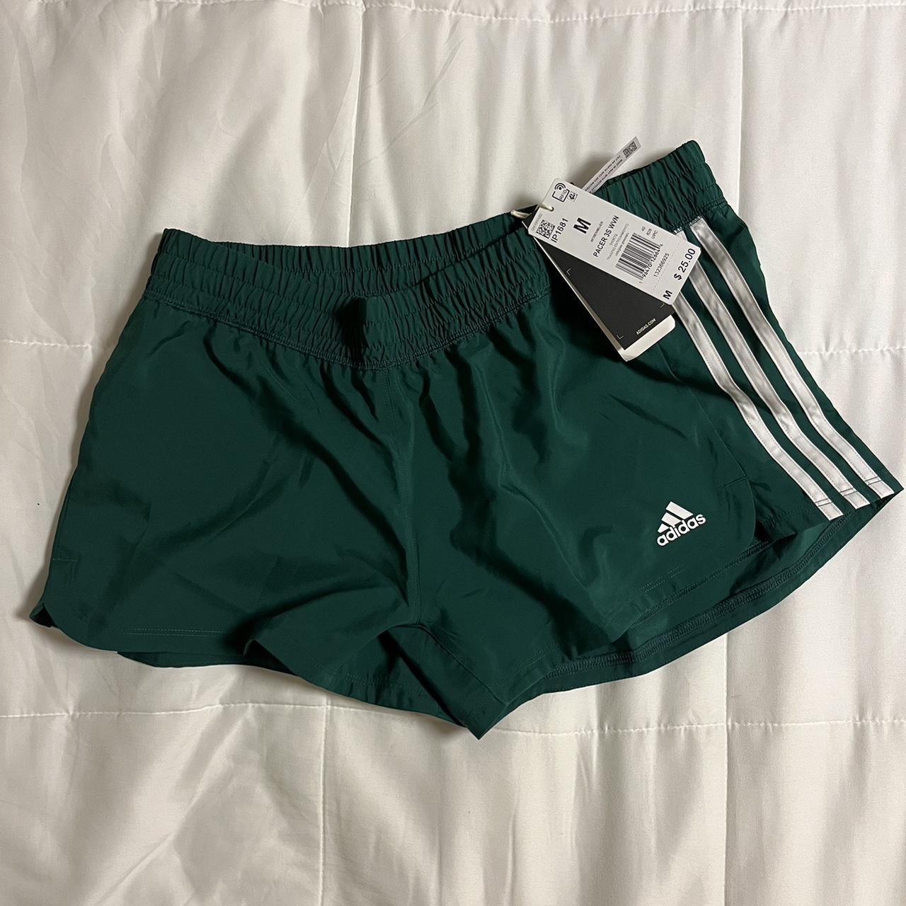 Adidas Green Shorts - brand new - size medium -... - Depop