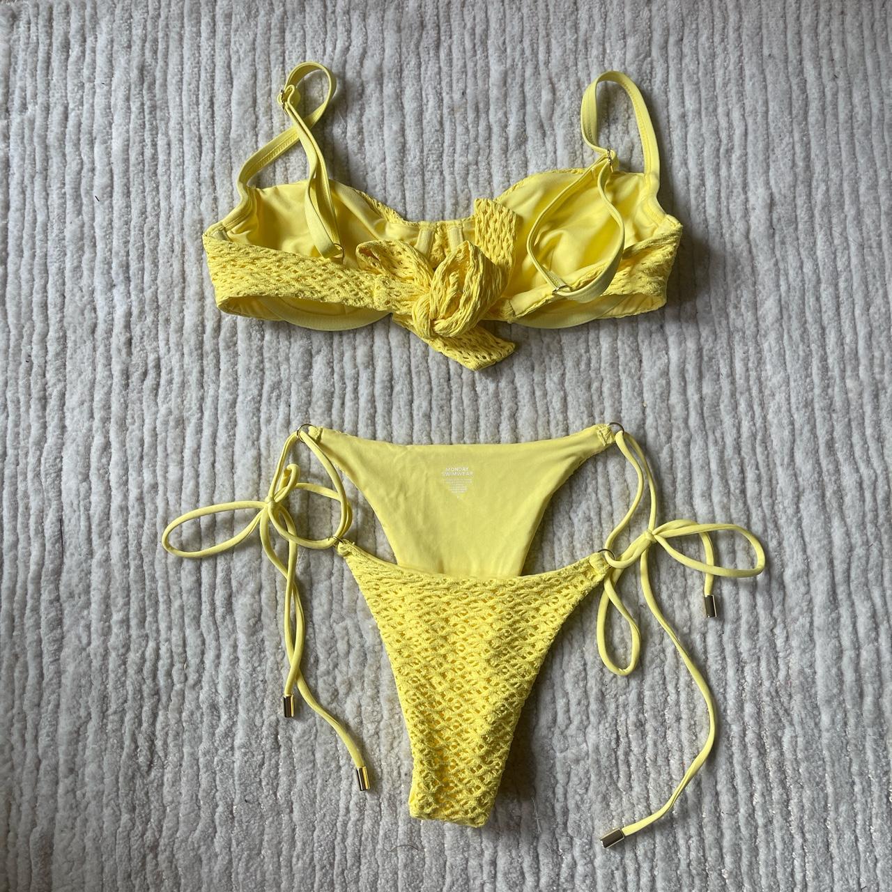 Monday Swim Yellow Bikini & Matching Sarong - Depop
