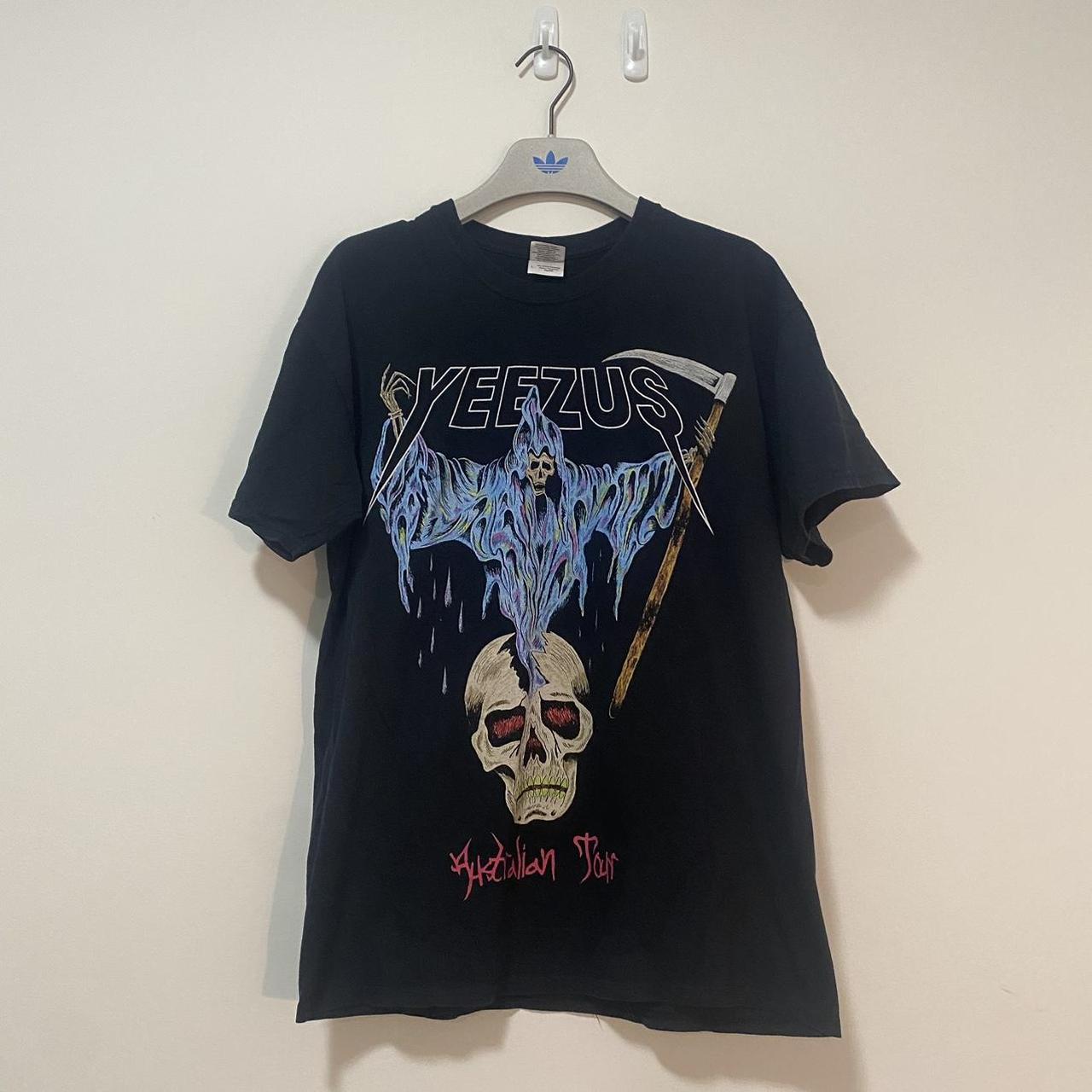 Yeezus Tour tee black with grim reaper. Kanye west.... - Depop