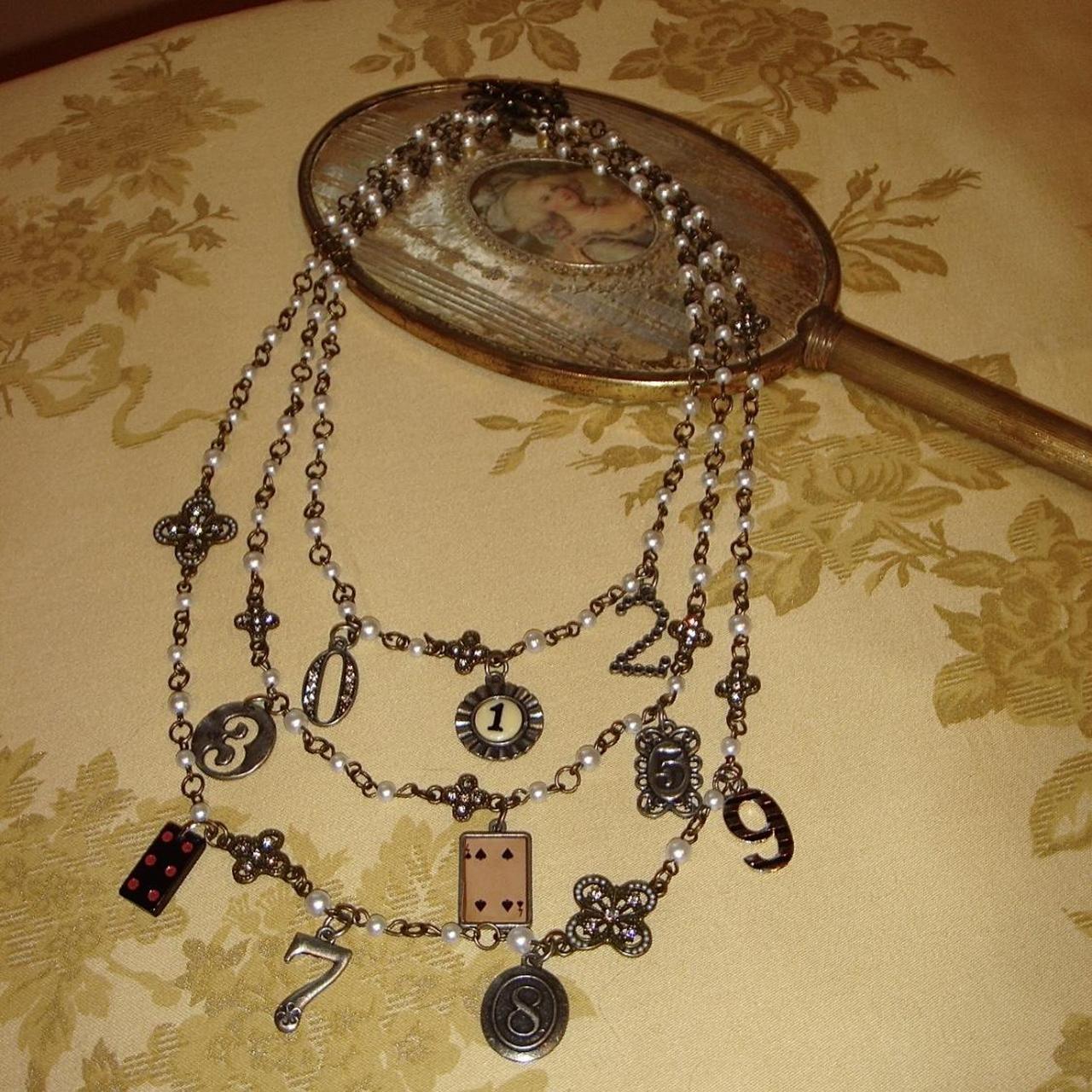 Handmade What’s Ur # Triple Chain Whimsy Charm... - Depop