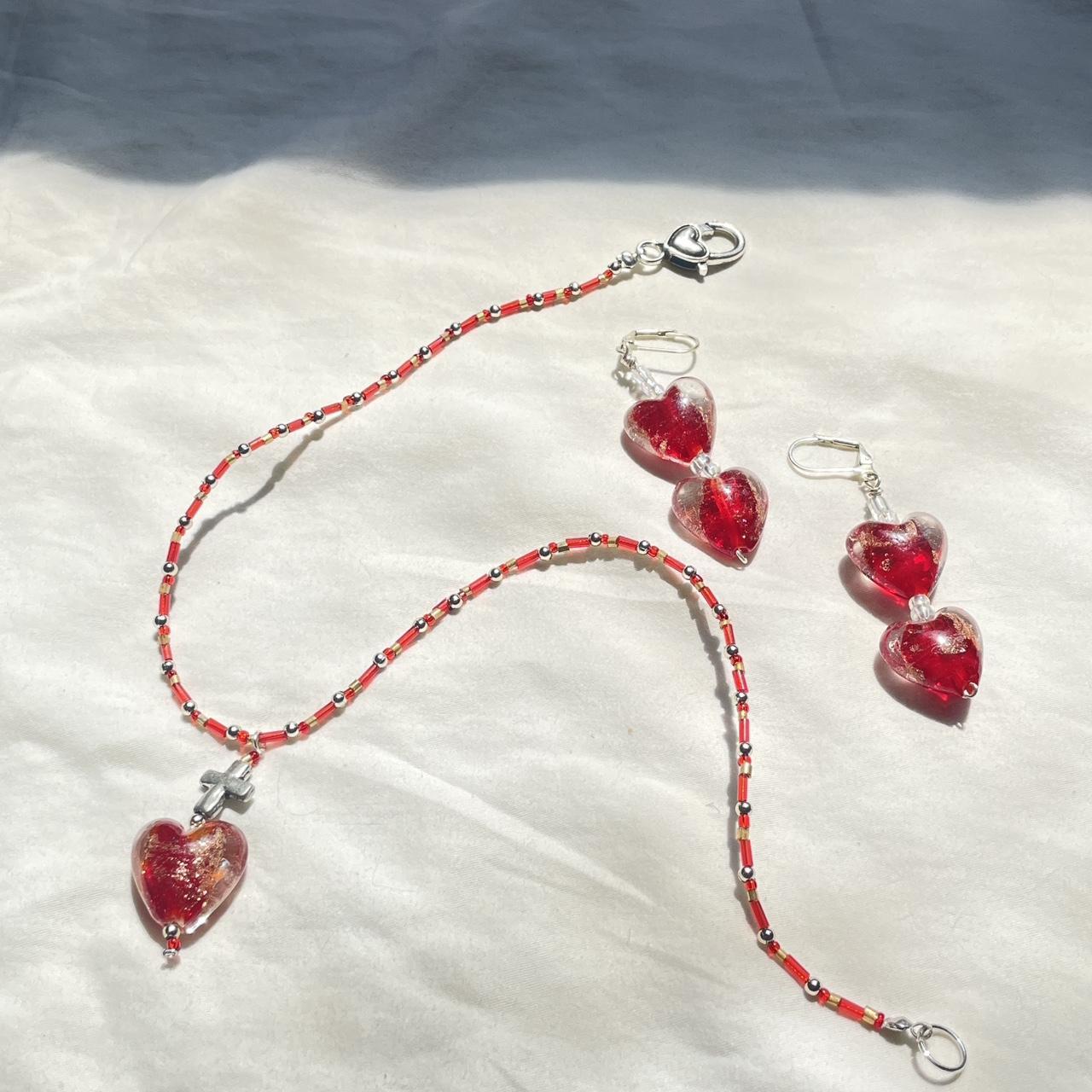 The Handmade Bleeding Sacred Heart Necklace by... - Depop