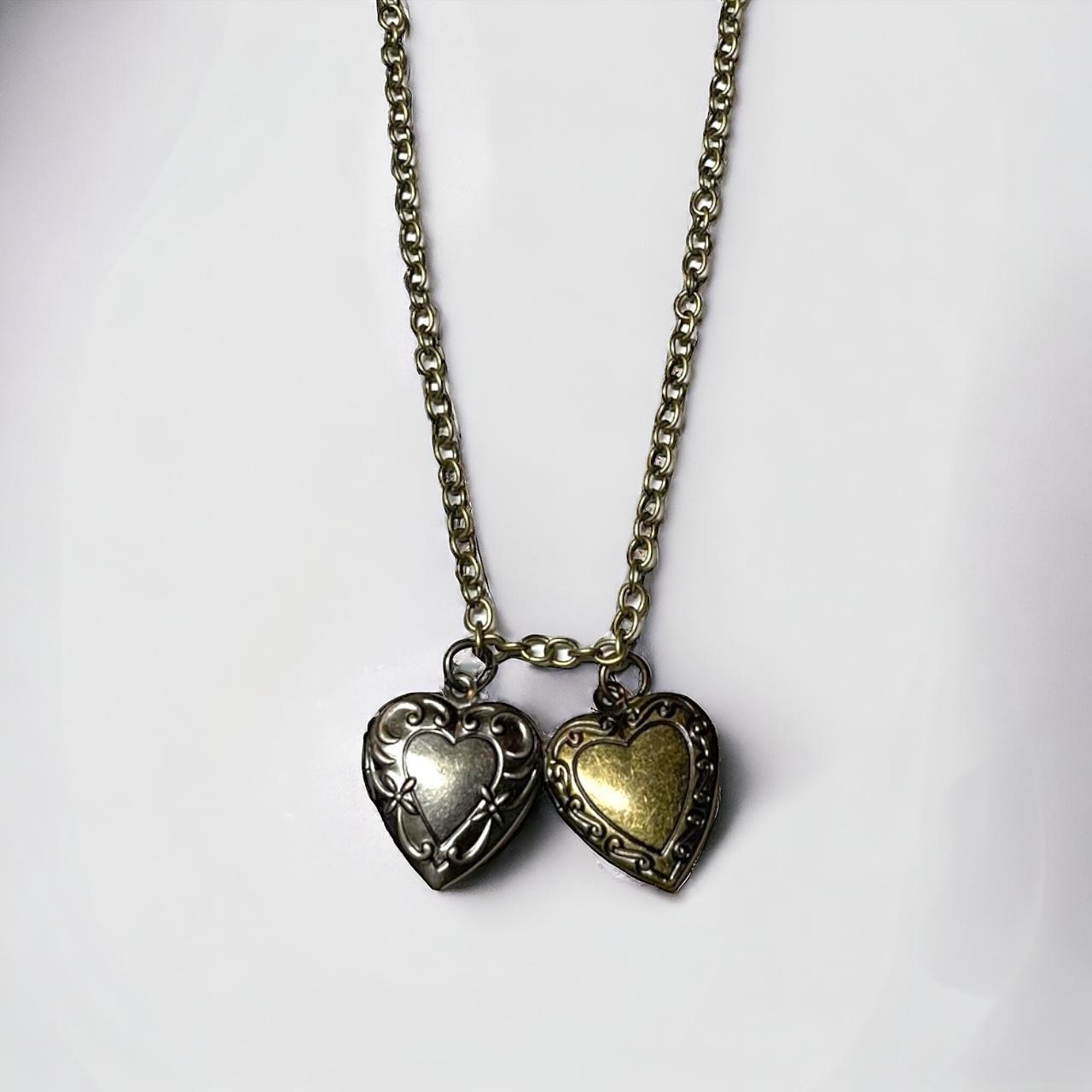 The Antique Double Locket Necklace Handmade by... - Depop
