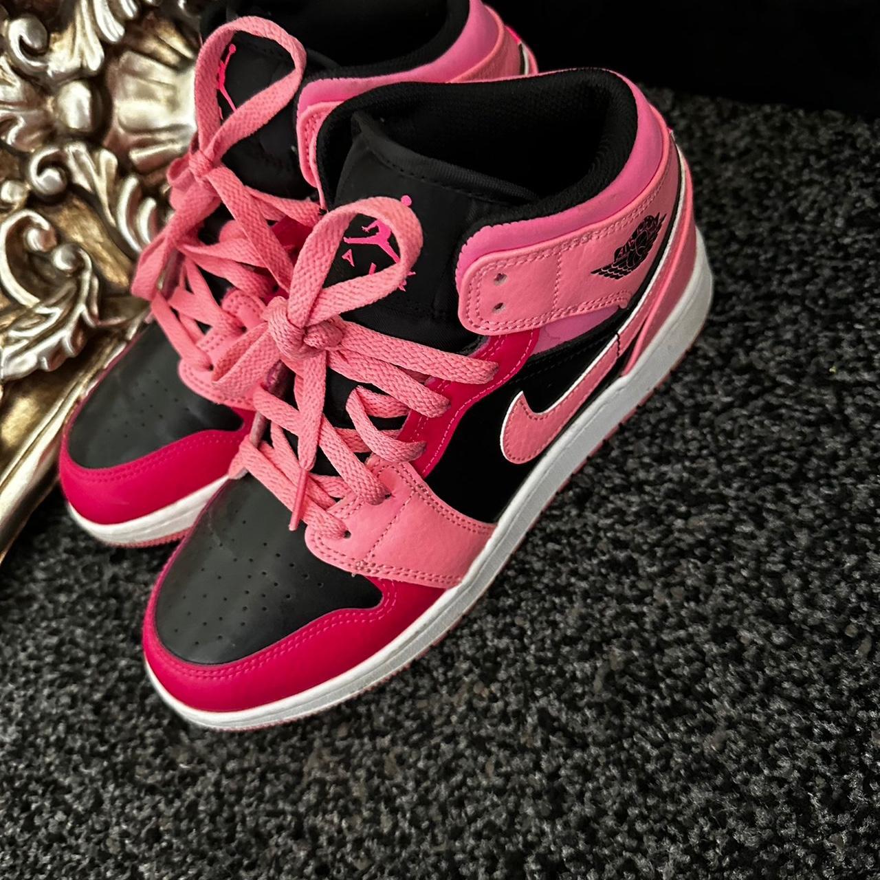 Pink Jordan’s Good condition only worn a few times... - Depop