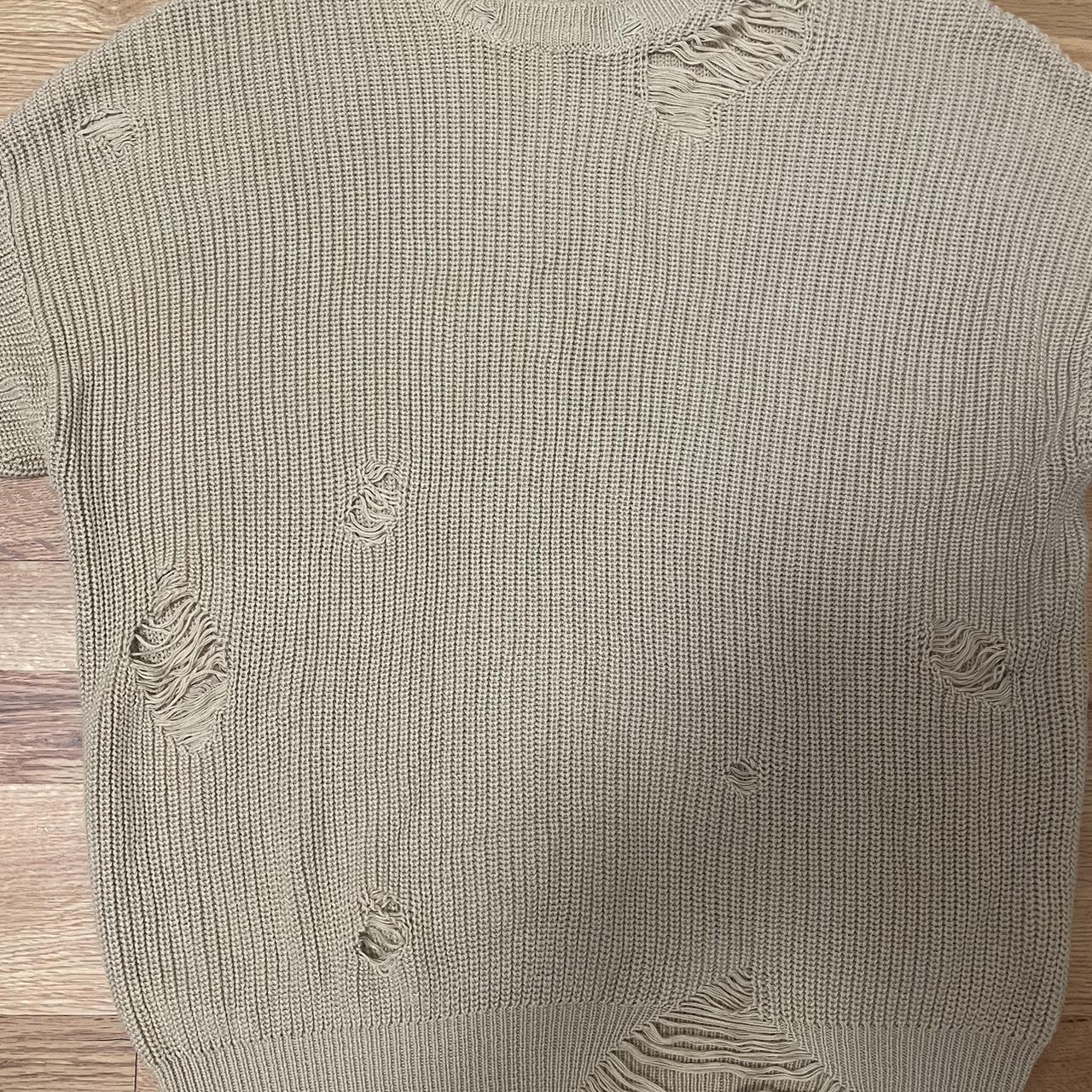 Bershka Oversized distressed sweater - Size XS but... - Depop