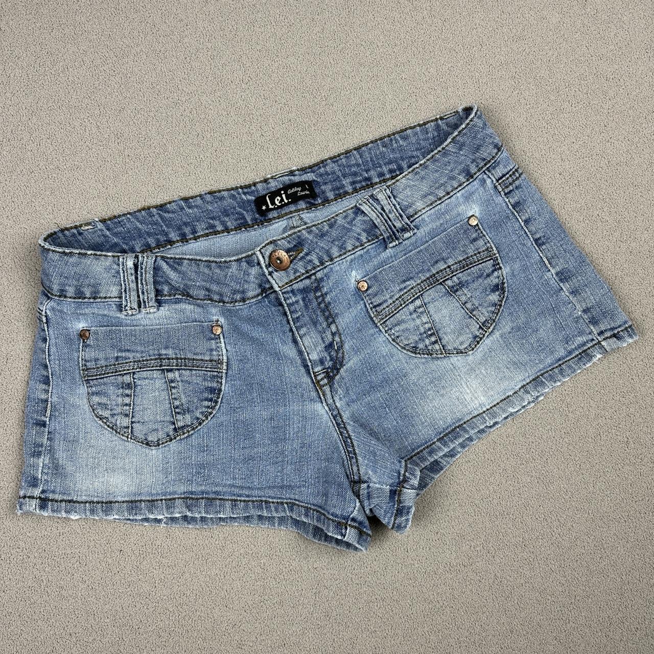 Cute blue shorties Jorts denim Y2K shorts Fits... | Depop