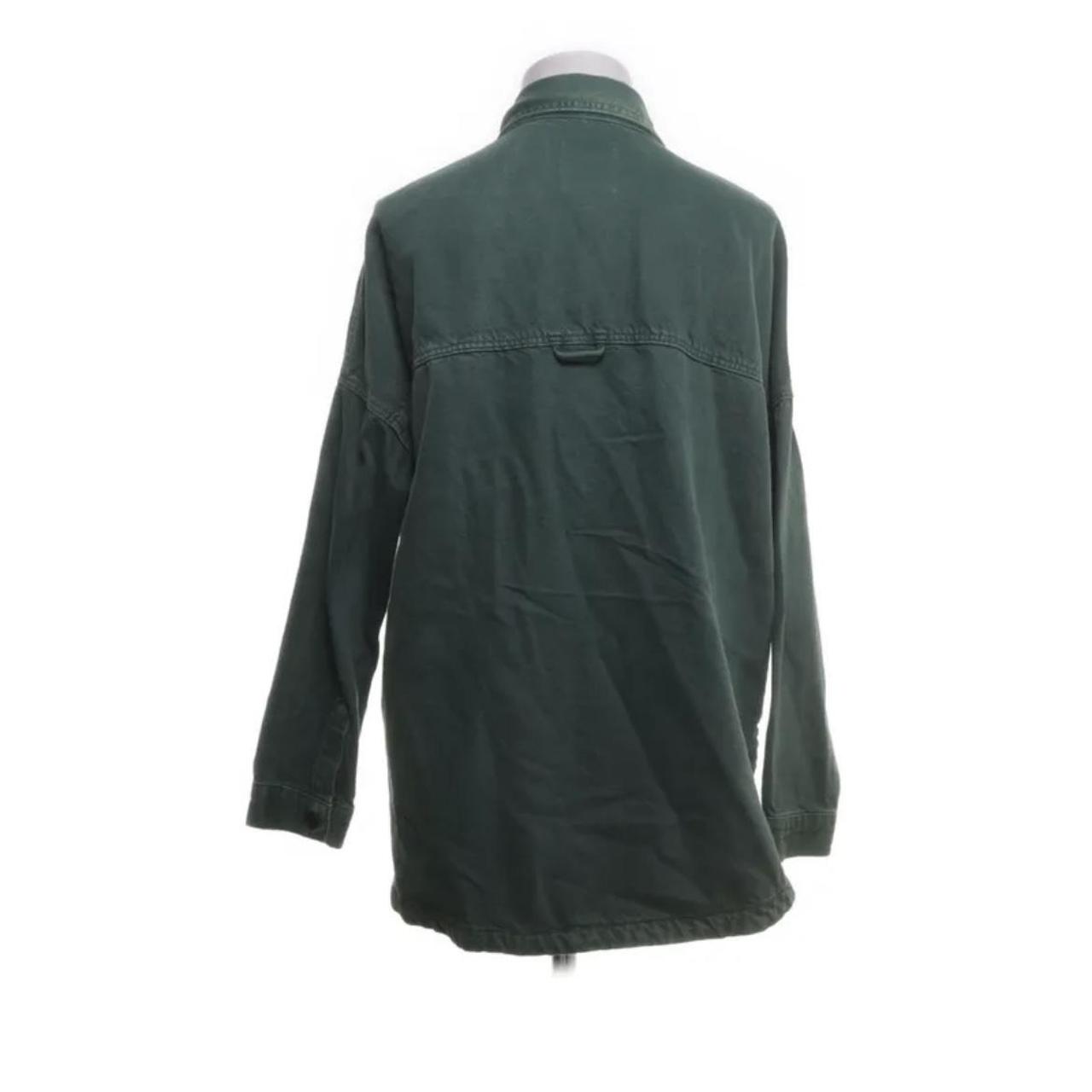 Dark green denim Zara shacket/shirt style. Size L... - Depop
