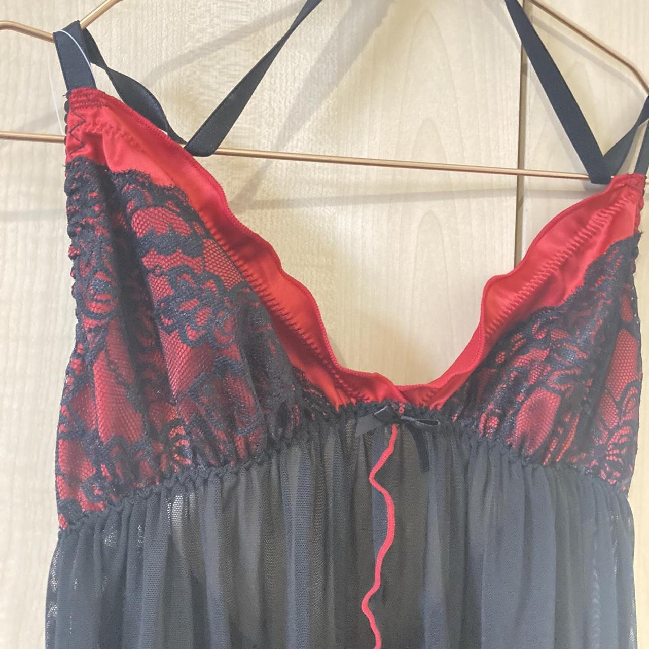 Ann Summers Women's Black and Red Nightwear | Depop
