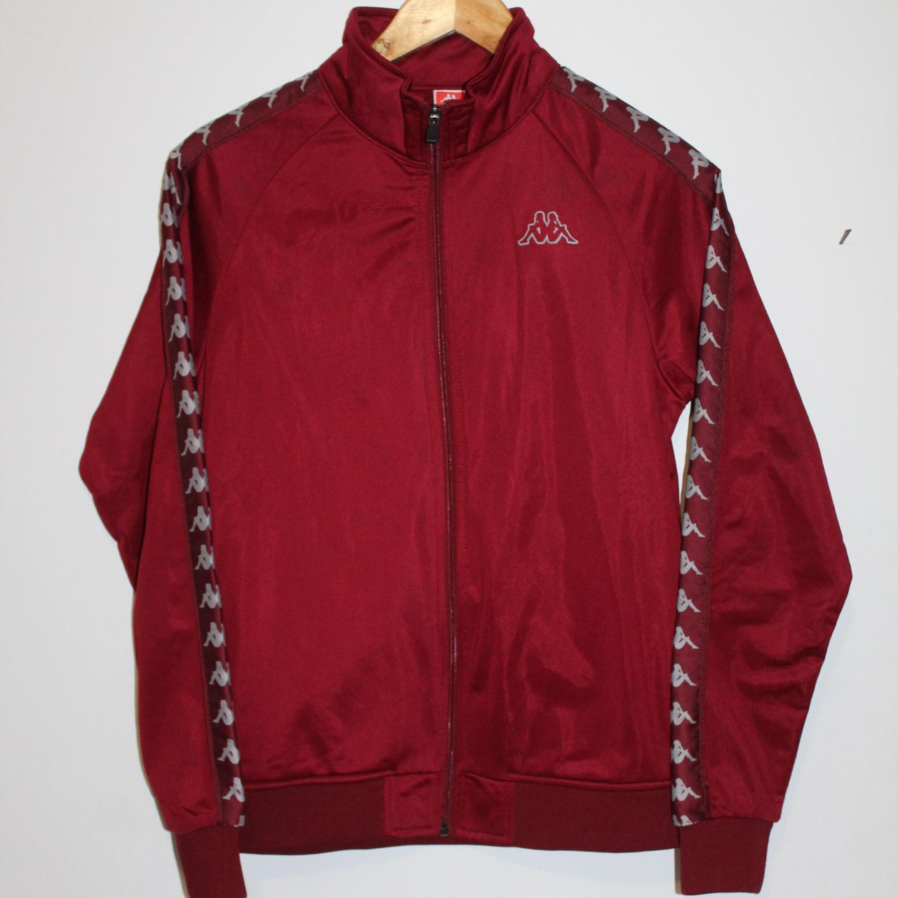 Kappa 80's Track Top, Maroon /Burgundy, Medium, Used... - Depop
