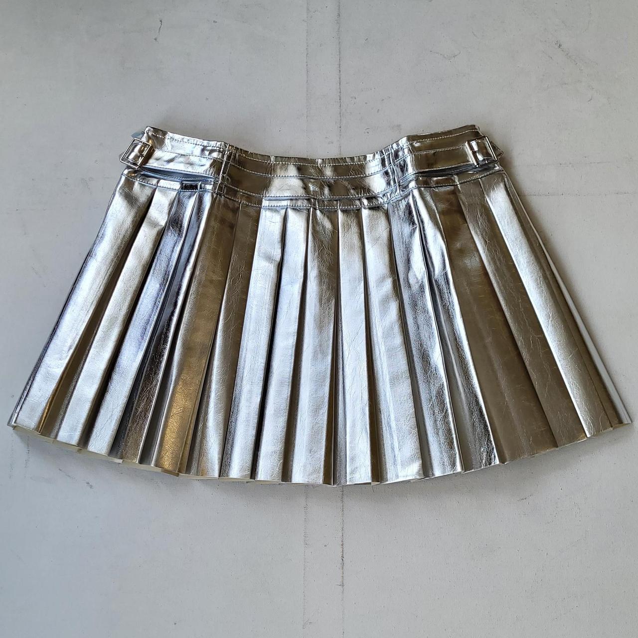 Women's Silver Skirt | Depop
