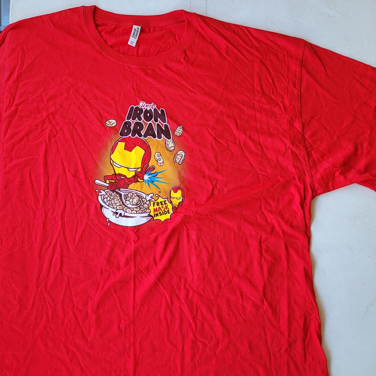 red Tony's Iron Bran Iron Man short sleeve tee... - Depop