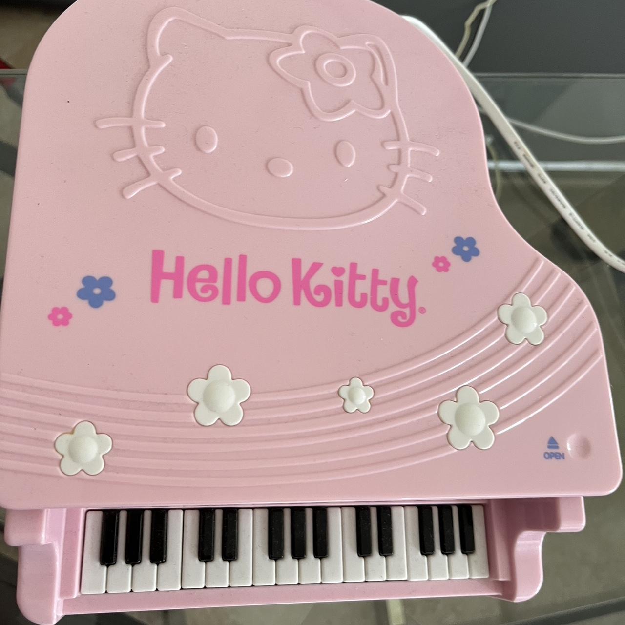 Rare Vintage Hello Kitty Piano CD Player and Clock... - Depop