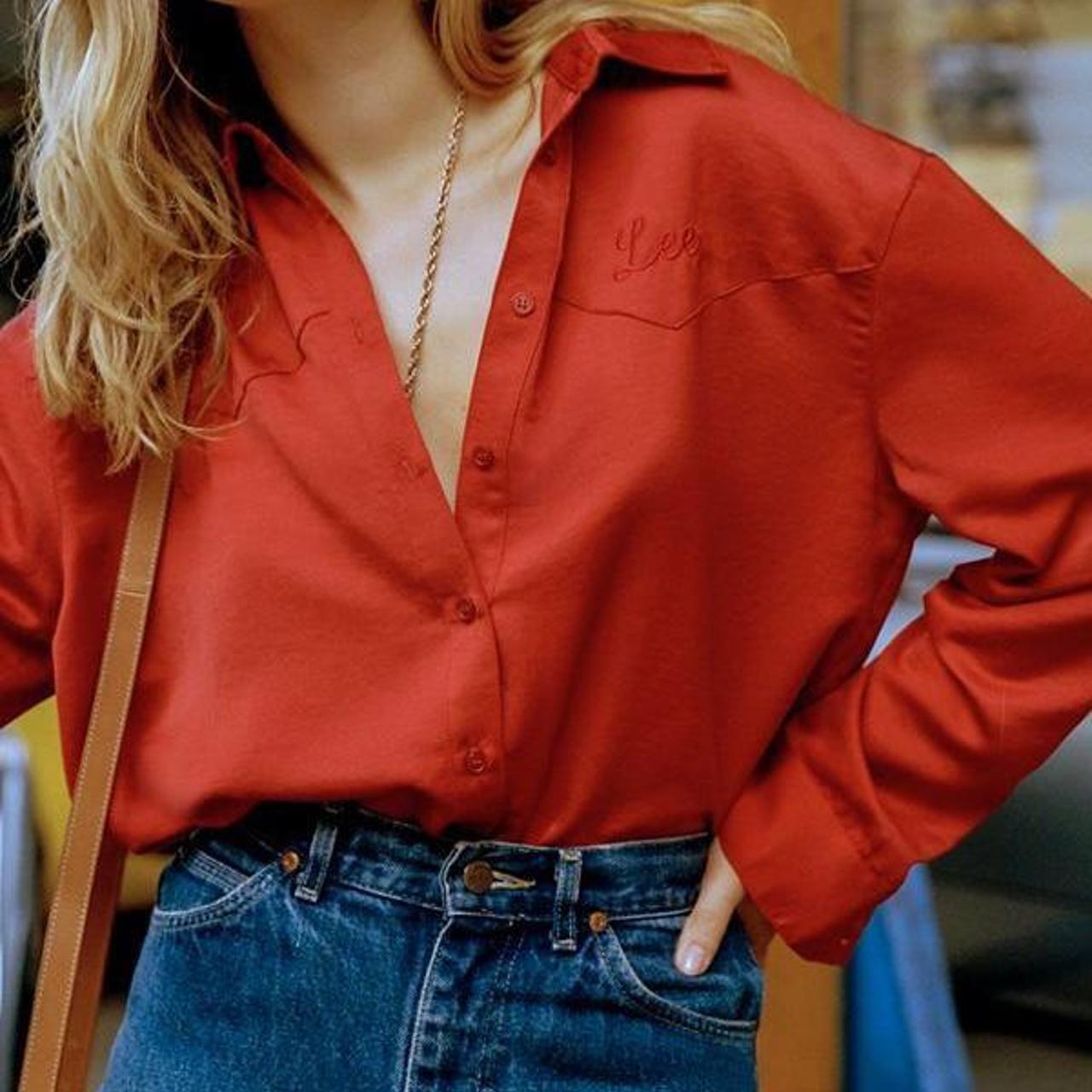 Lee Women's Red Shirt | Depop