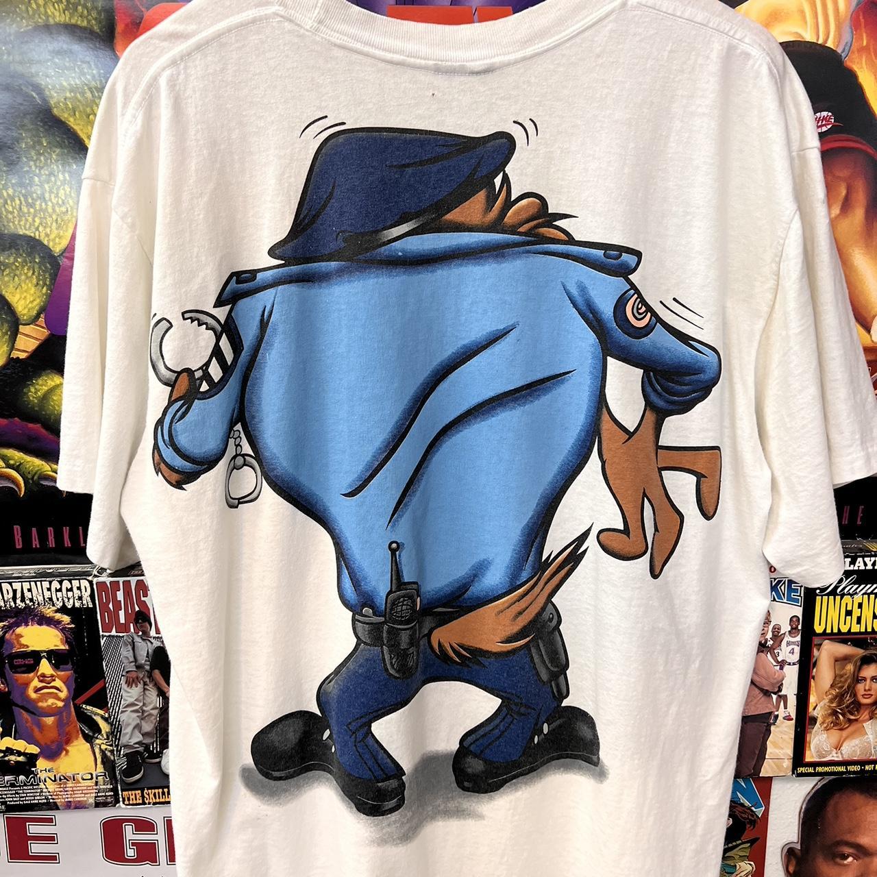 1994 looney tunes police Taz tee Size XXL Dated... - Depop
