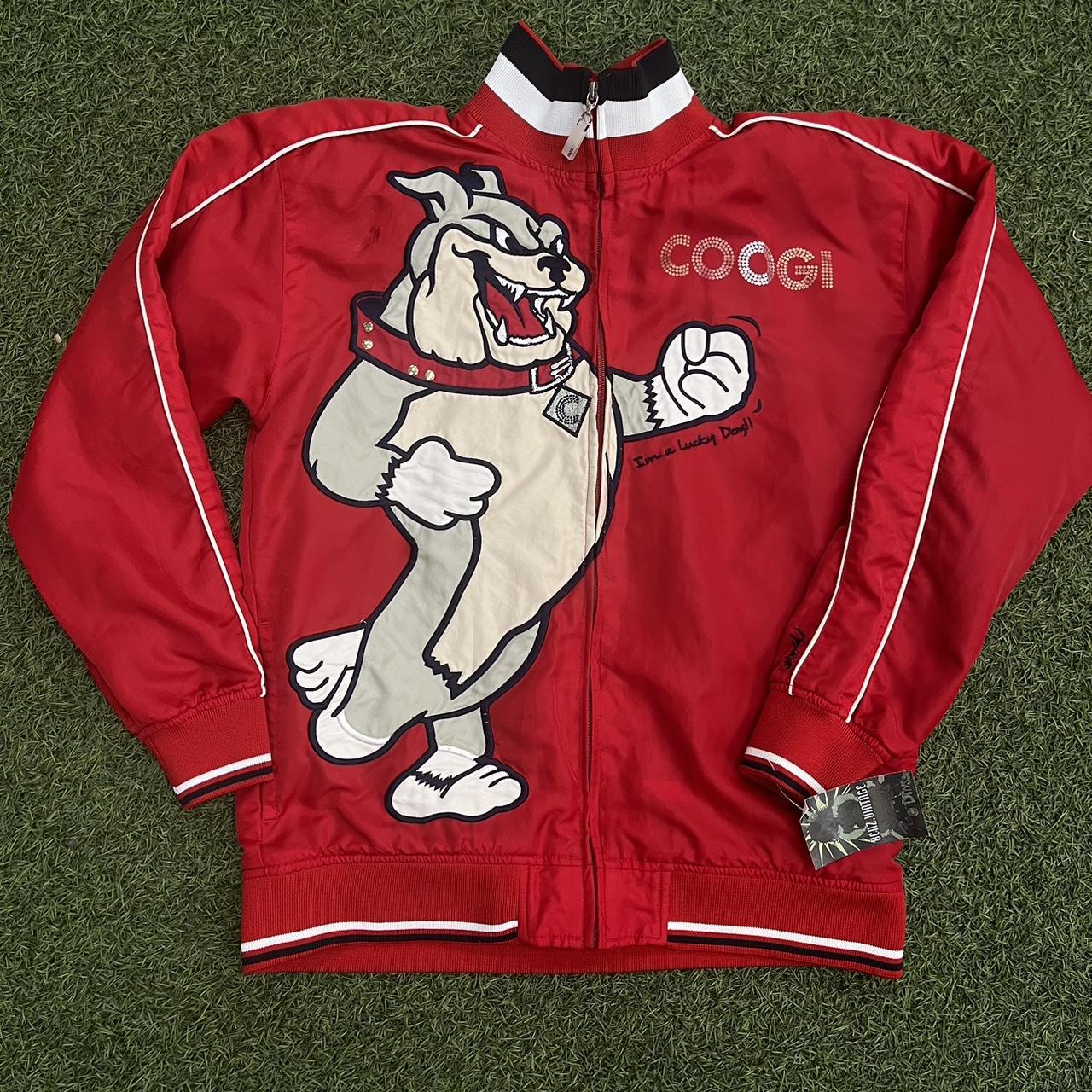 Y2K Coogi zip up “ I’m a lucky dog “ Size large... - Depop