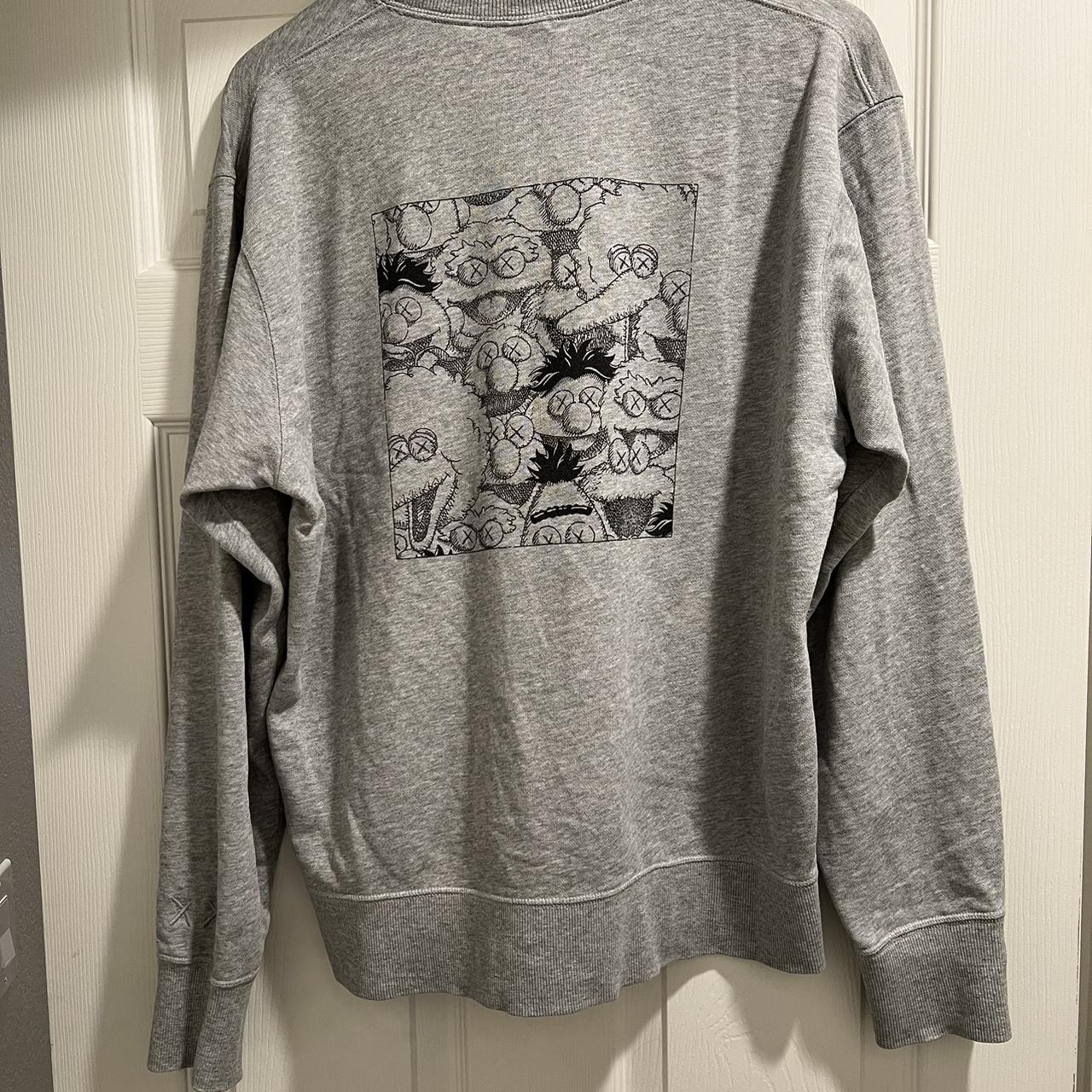 Kaws x UNIQLO x Sesame Street Sweater Grey... - Depop