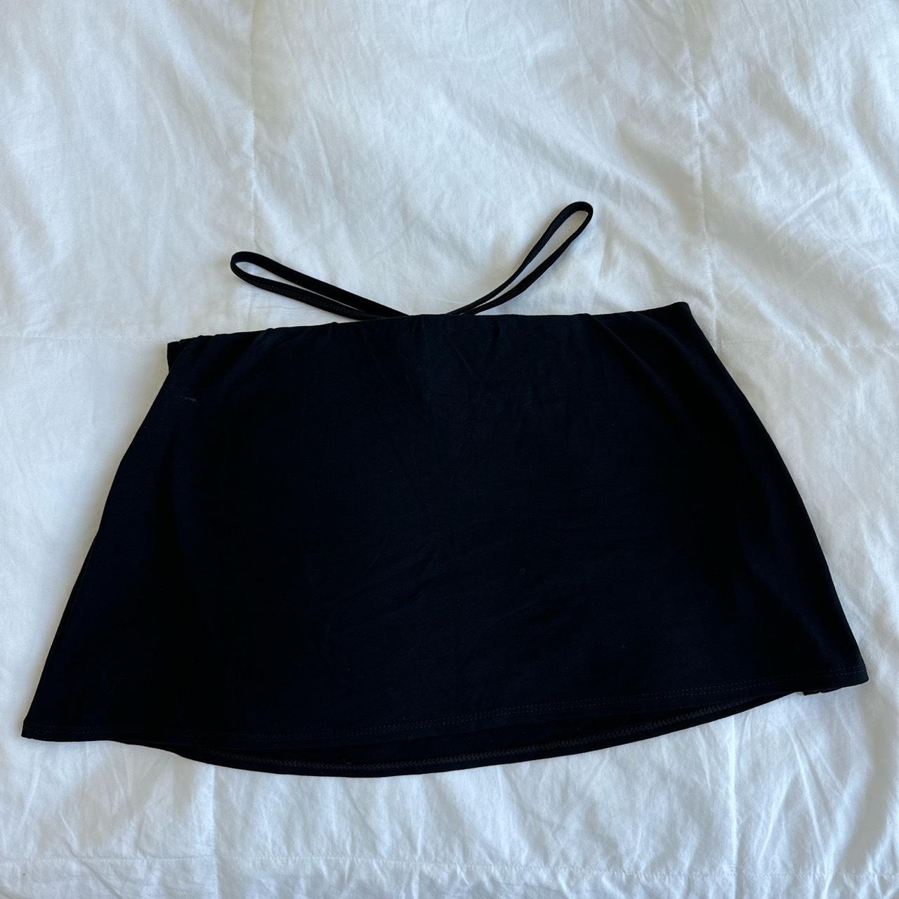 Cotton Mini skirt with waist strings that give a... - Depop