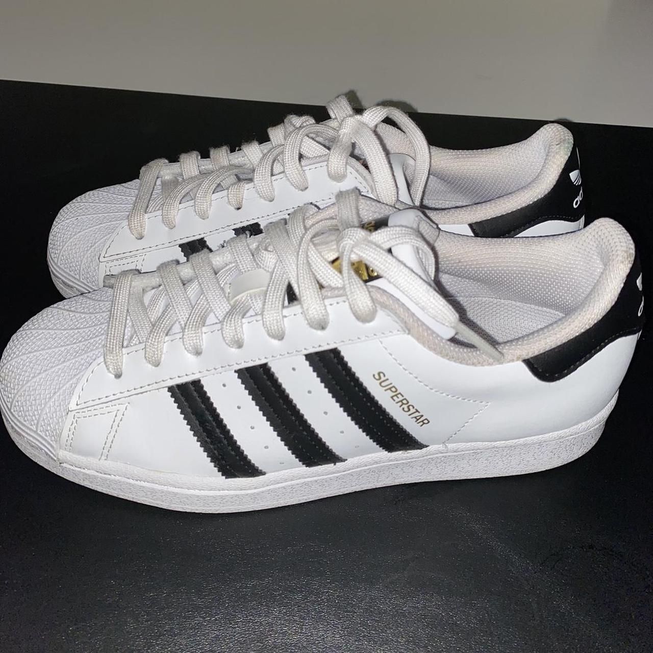 Authentic Adidas Superstars Worn couple times but... - Depop