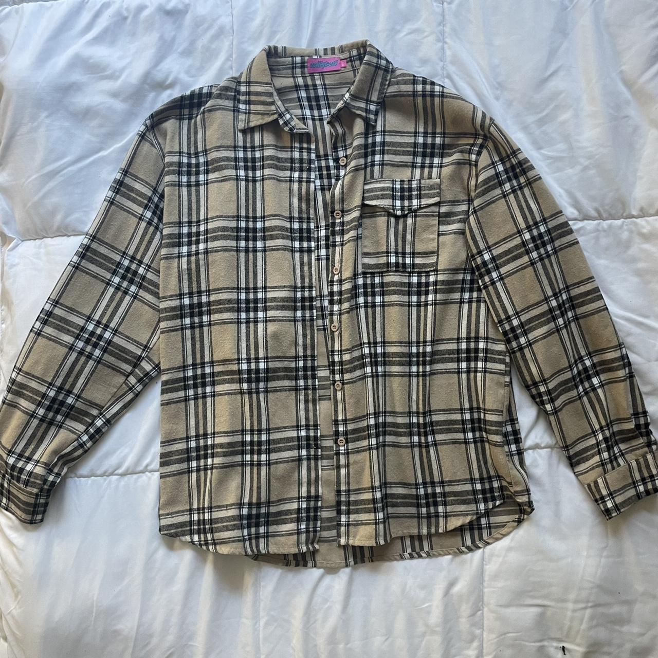 Neutral Tones Flannel from Edikted 🏾 FREE... - Depop
