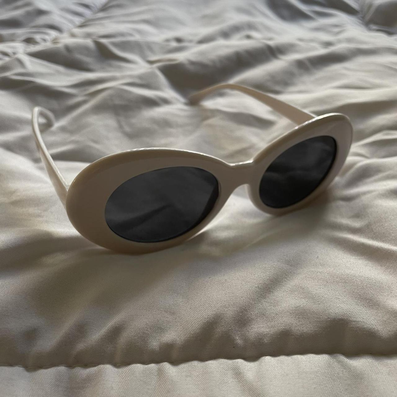 White Clout Goggle Sunglasses w/ Holographic Case 🪩 ... - Depop