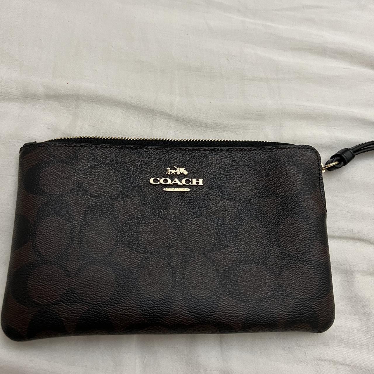 coach wristlet - Crossgrain leather - Two credit... - Depop