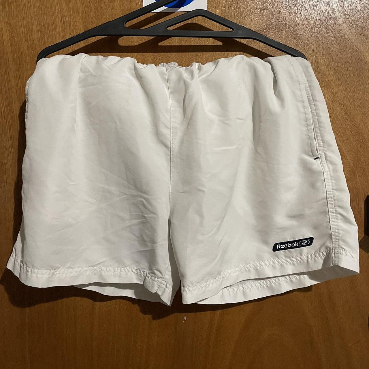 Reebok Shorts White Size Small. Condition: 9/10 -... - Depop