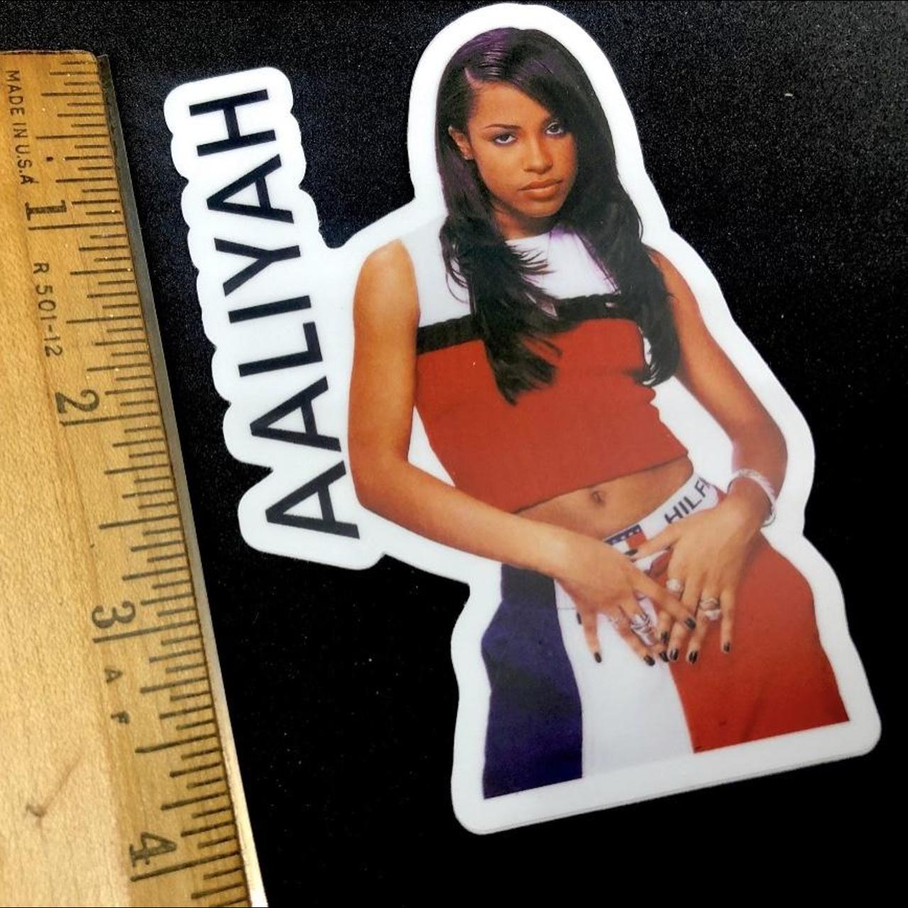Aaliyah 4 inch weatherproof sticker #aaliyah... - Depop