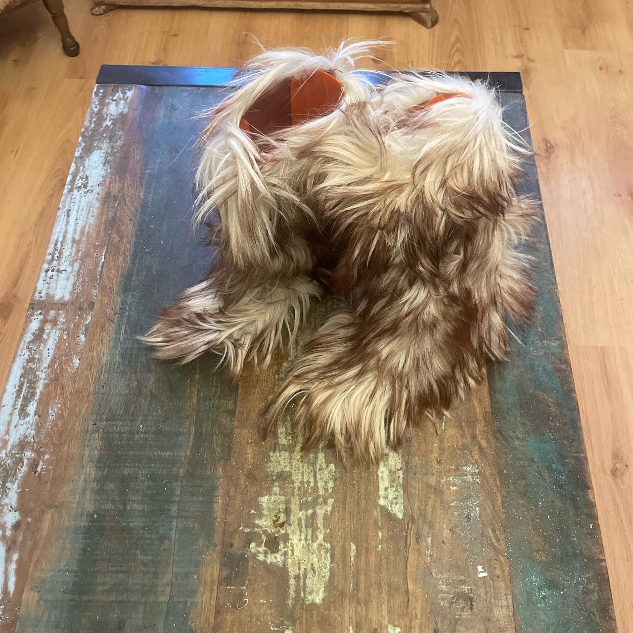Genuine vintage 1970’s goat fur yeti boots by... - Depop