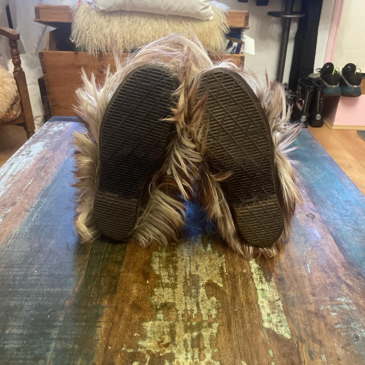 Genuine vintage 1970’s goat fur yeti boots by... - Depop