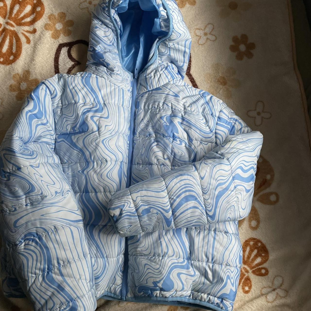 marble puffer coat ️ -target’s wild fable... - Depop