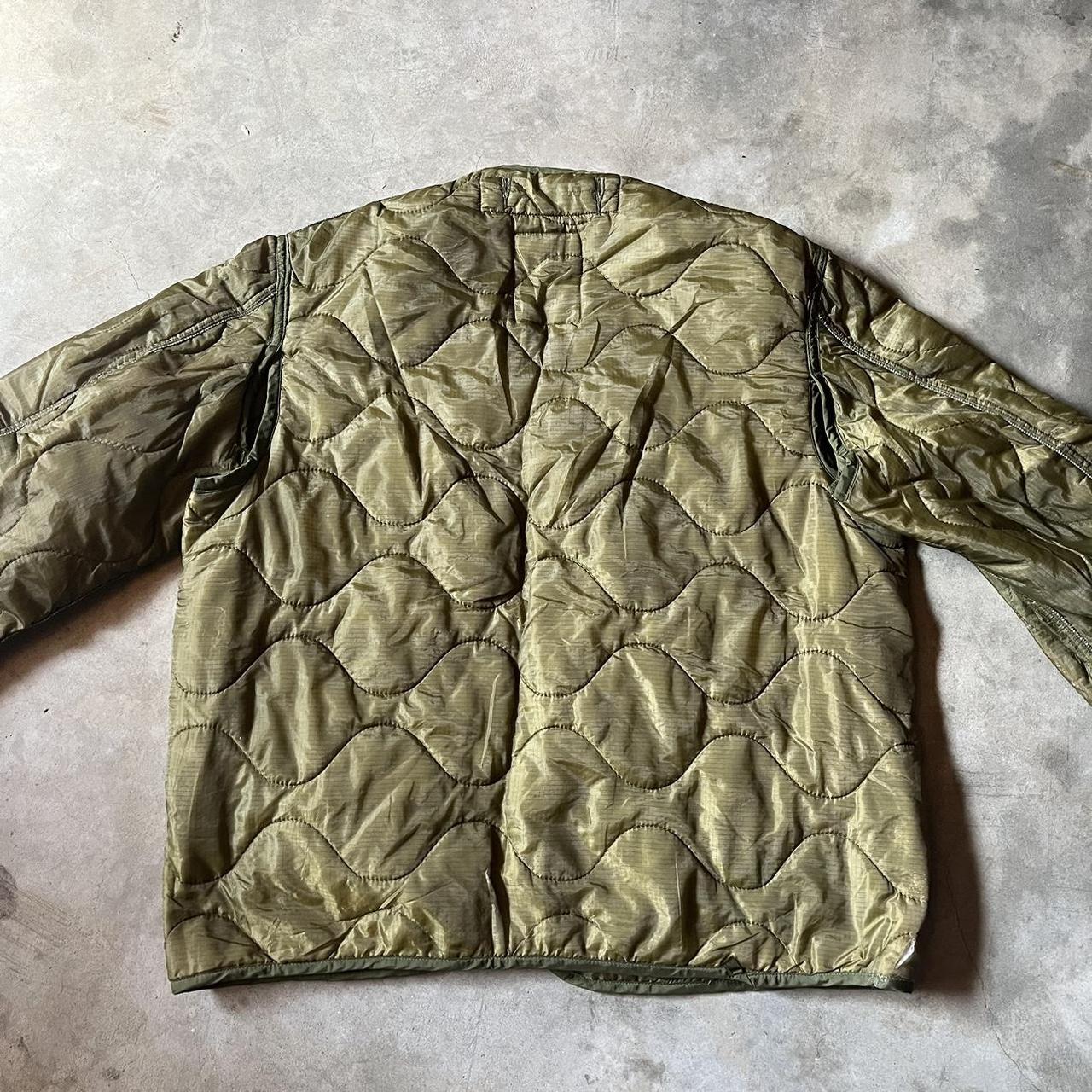 Vintage Military Fleece Liner Jacket Size medium but... - Depop