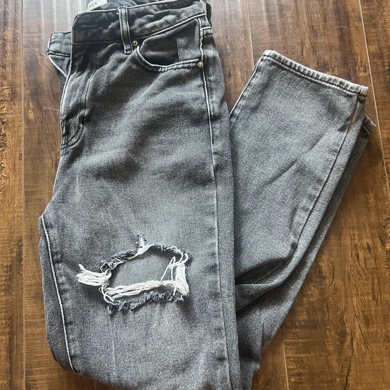 Pacsun black ripped mom jeans - Depop