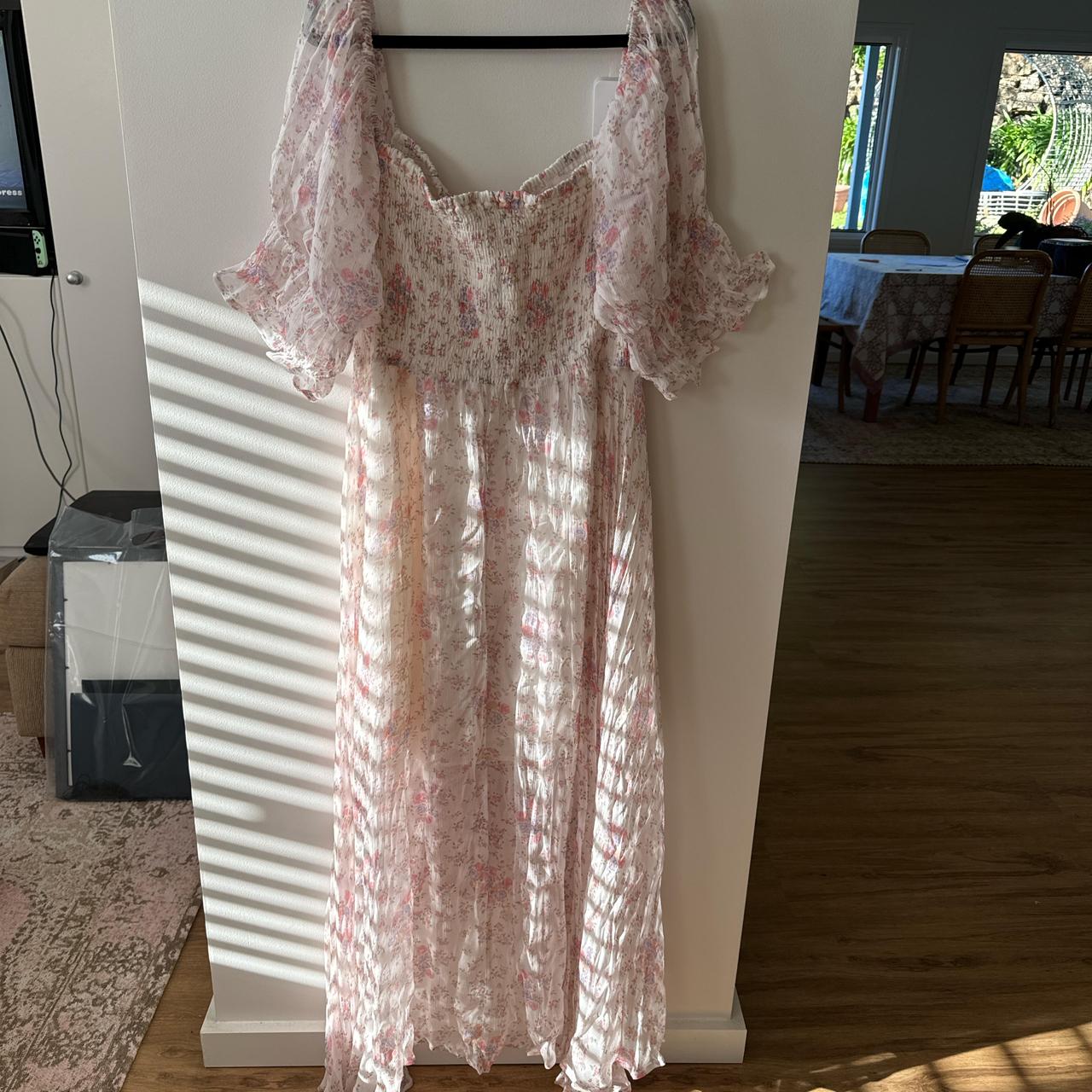 Auguste the label floral sheer maxi dress🌼 size XXL,... - Depop