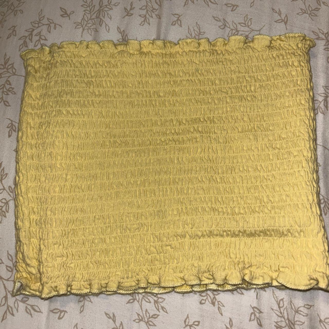 Reversible pastel yellow tube top Super cute for... | Depop