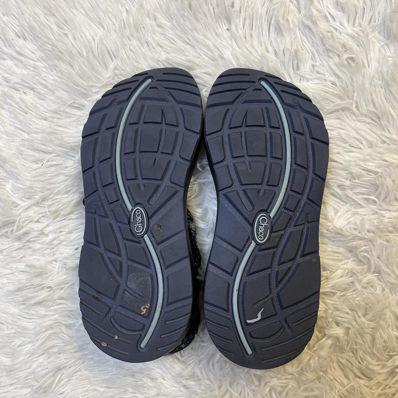 Chaco Women's Blue and Orange Sandals | Depop