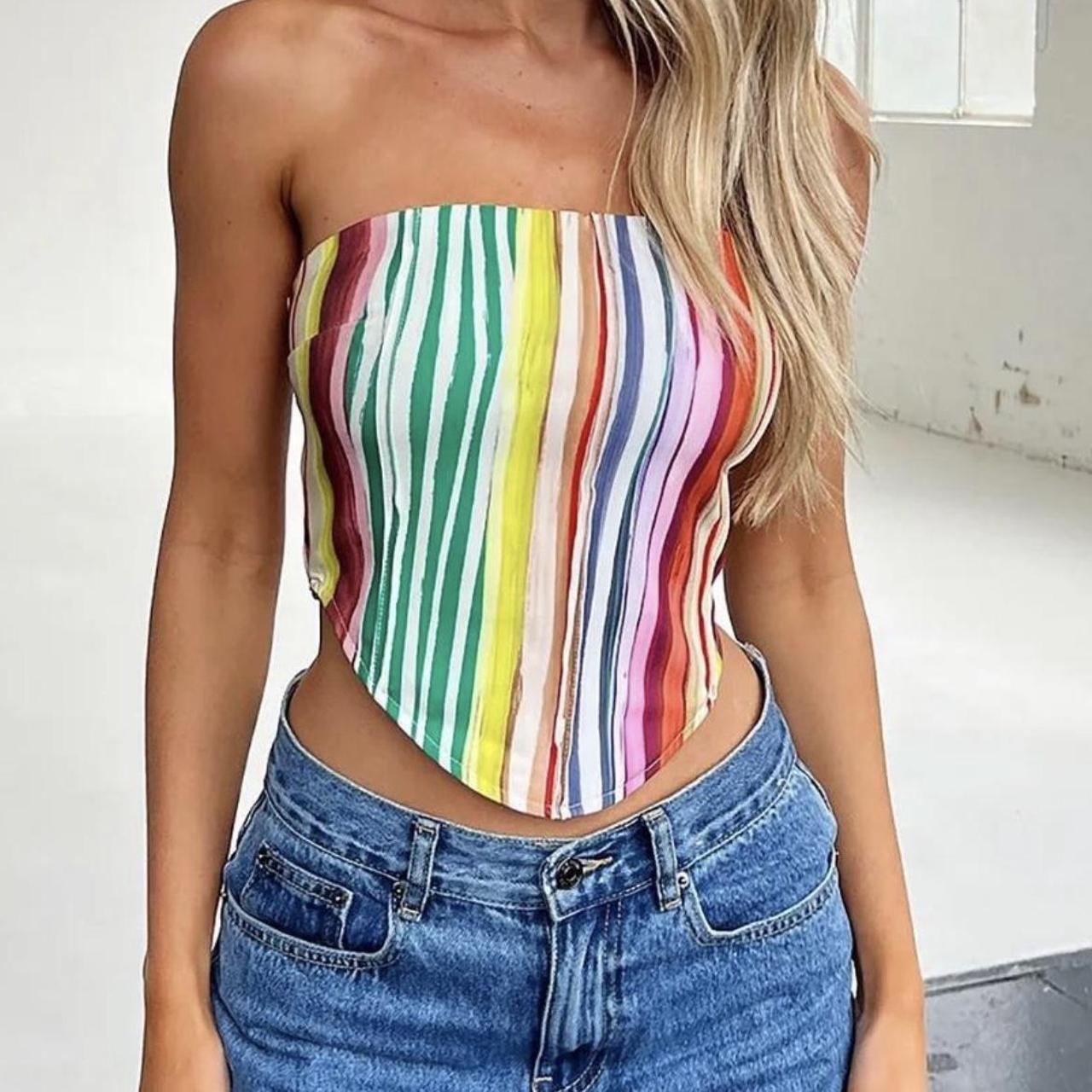 Strapless tiger mist corset. Size XS (6). worn once - Depop