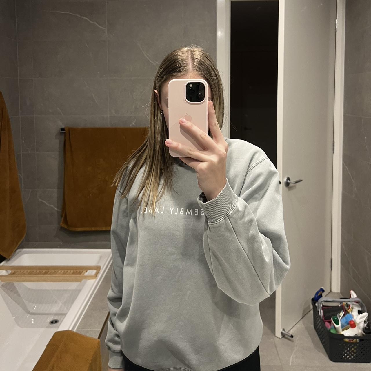 Selling Assembly Label logo fleece sweater sage... - Depop