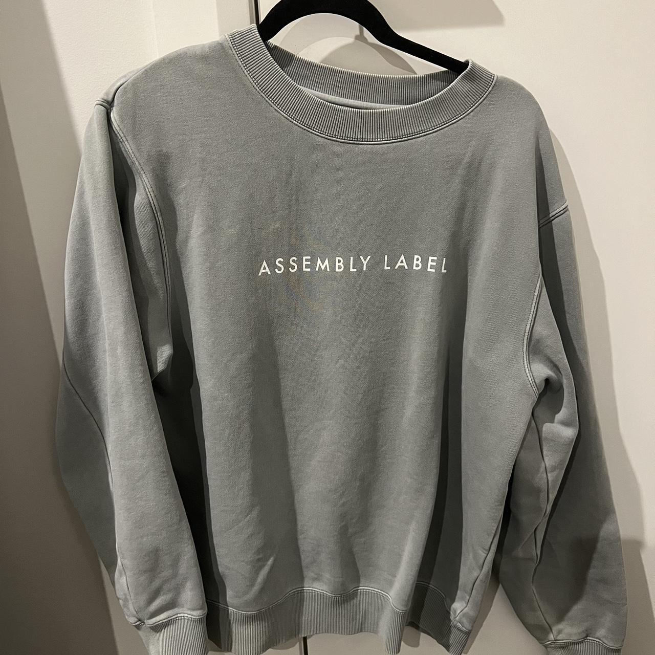 Selling Assembly Label logo fleece sweater sage... - Depop