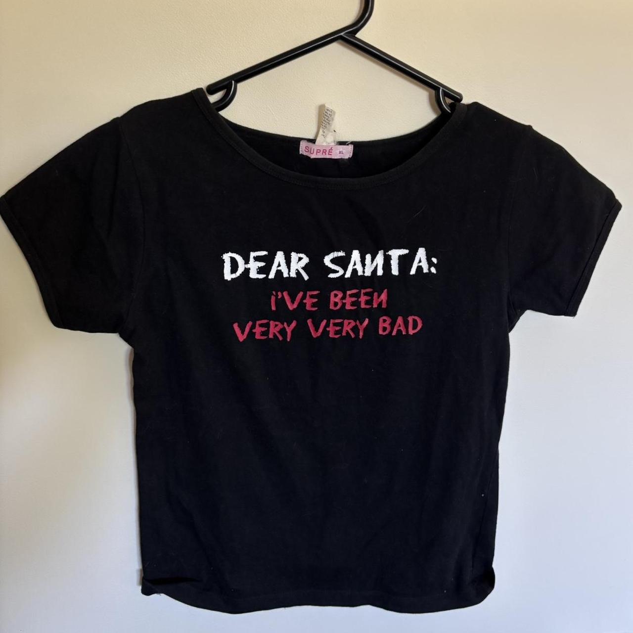 cheeky dear santa shirt/crop older supre says size... | Depop