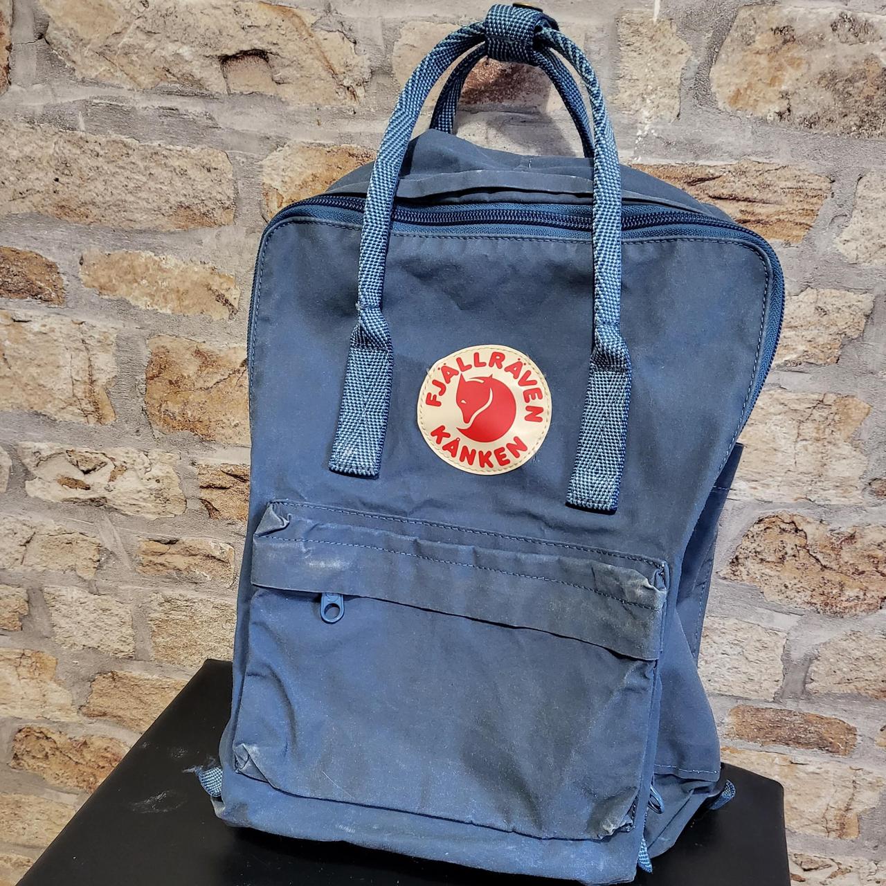 Fjällräven kånken navy blue A4 size rucksack bag... - Depop