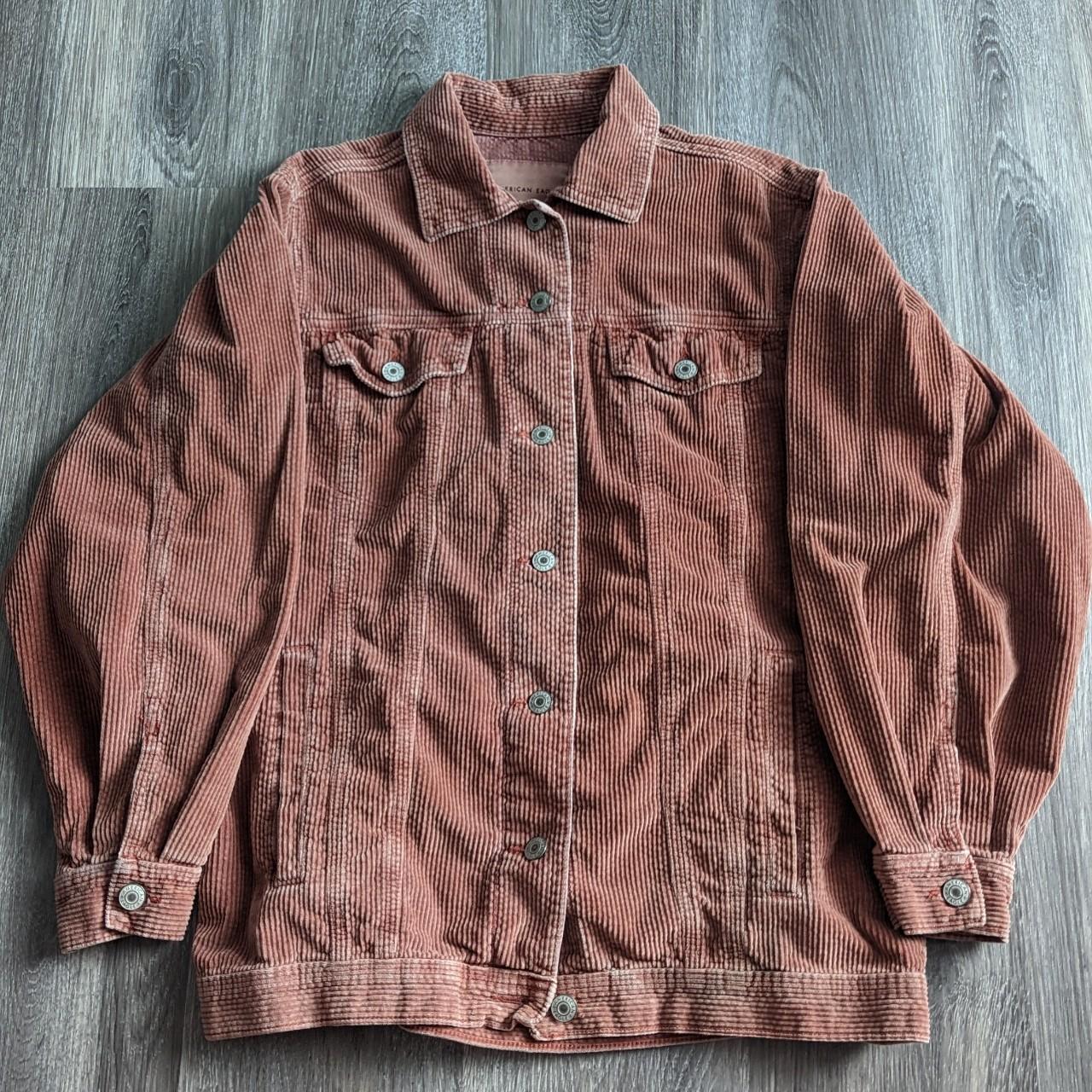 AE Rust-Colored Corduroy Jacket 💌 • purchased last... - Depop