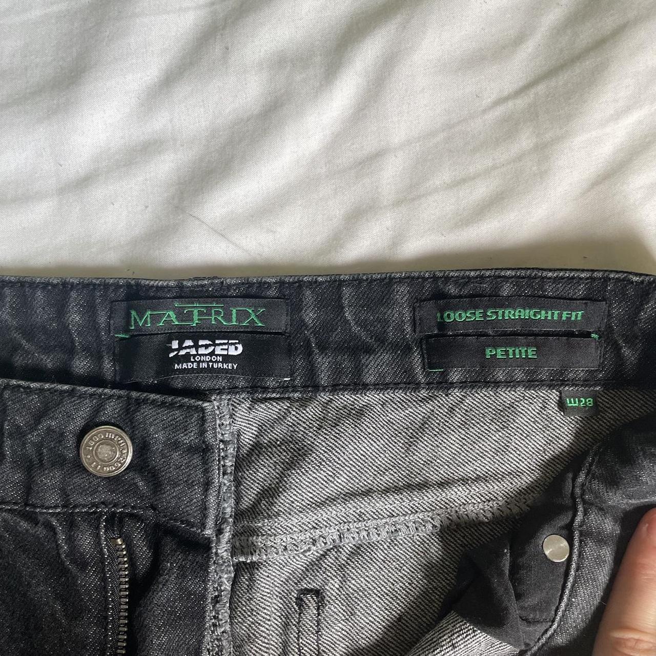 Jaded London Women's Grey and Black Jeans | Depop