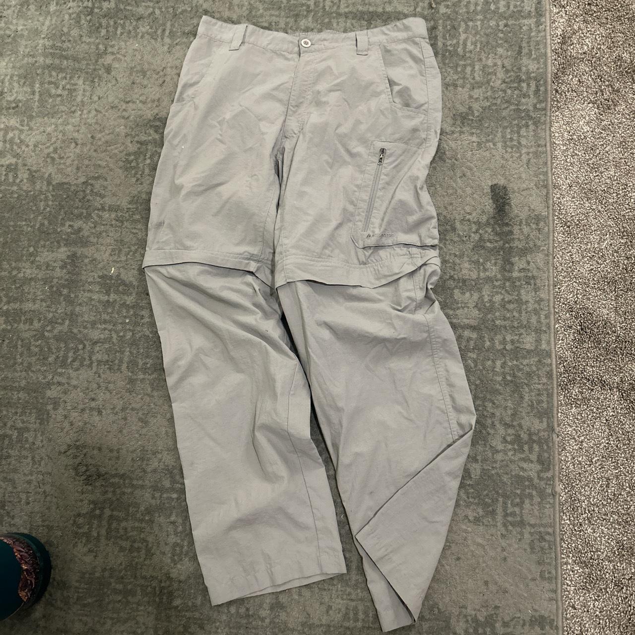 Grey zip off leg pants 32 #Thrift #Y2k... - Depop