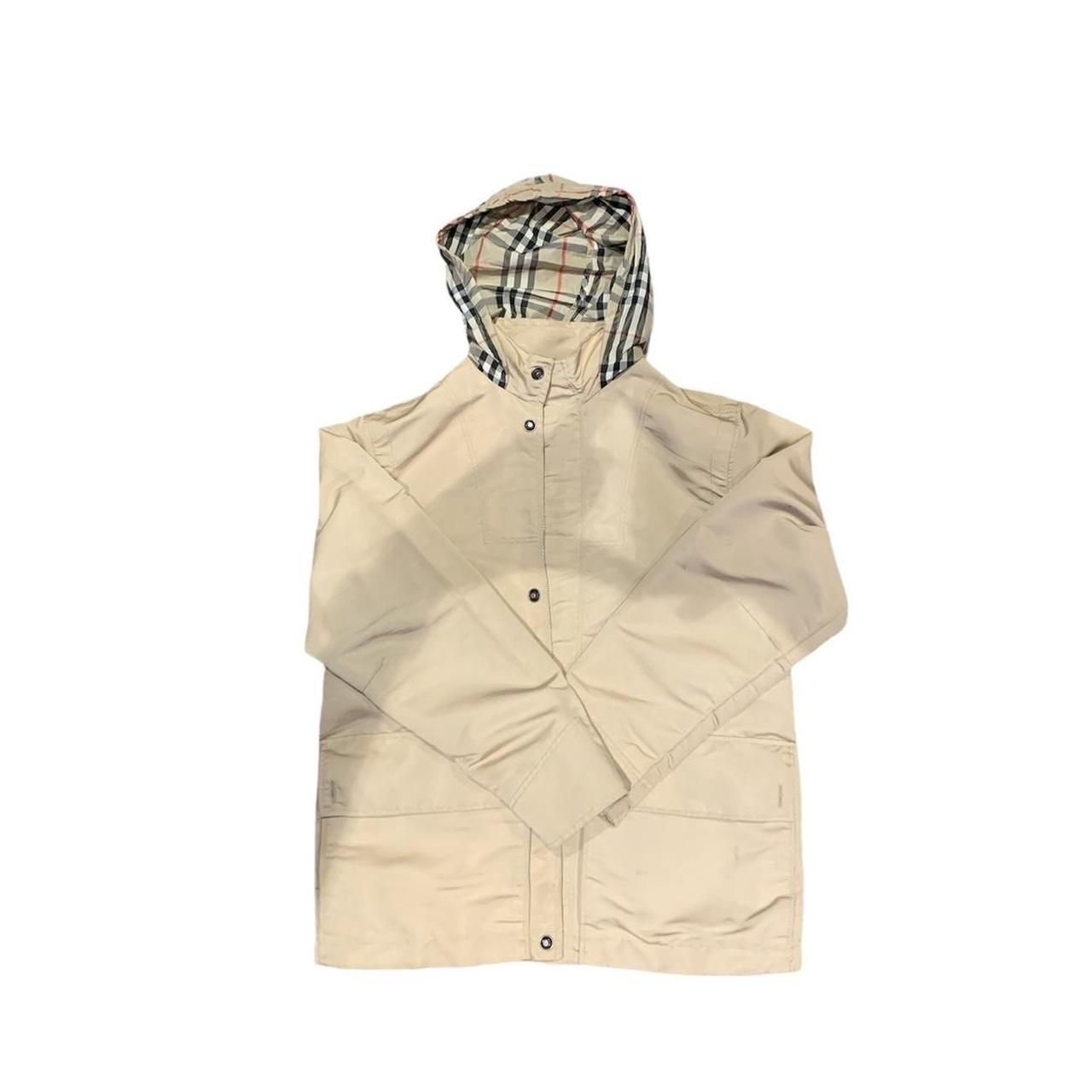 Burberry raincoat with checkered hood Size: S... - Depop