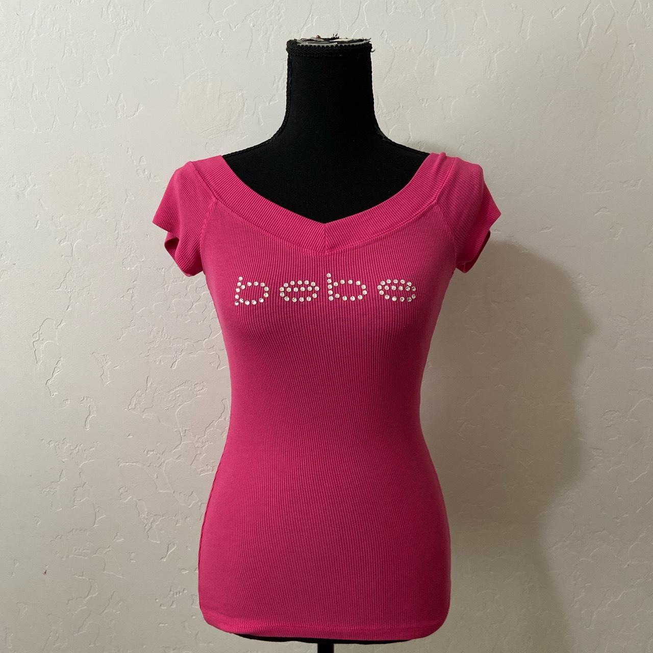 Hot pink bebe top. Size small. - Depop