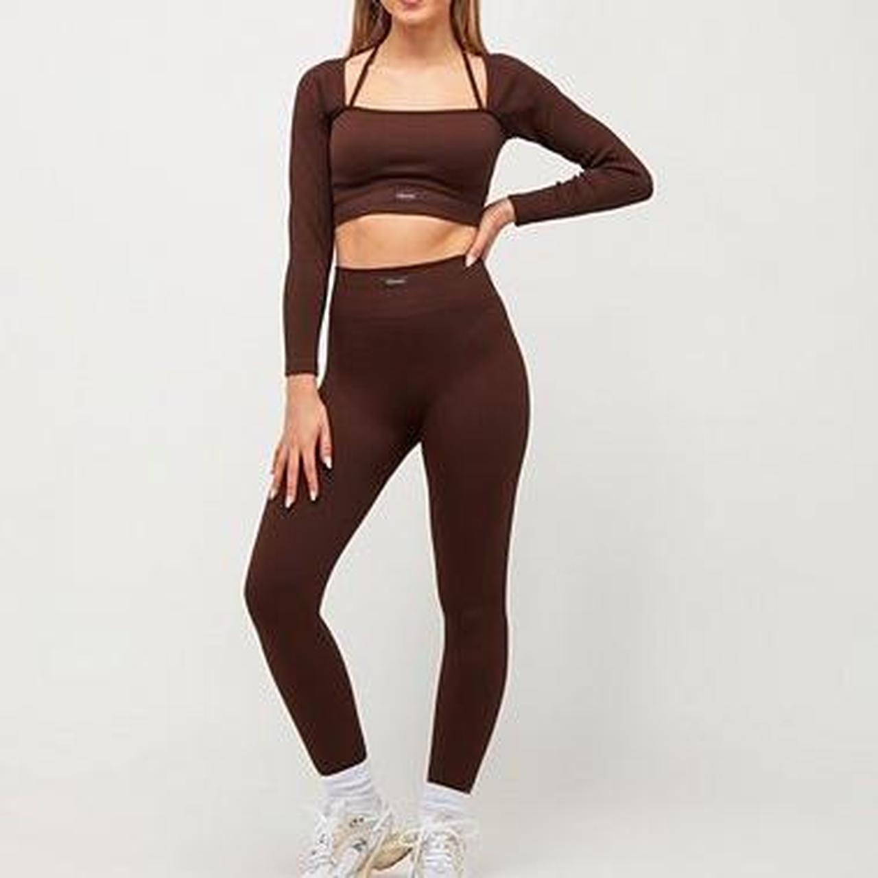 Forena Chocolate brown legging co ord set, lovely... - Depop