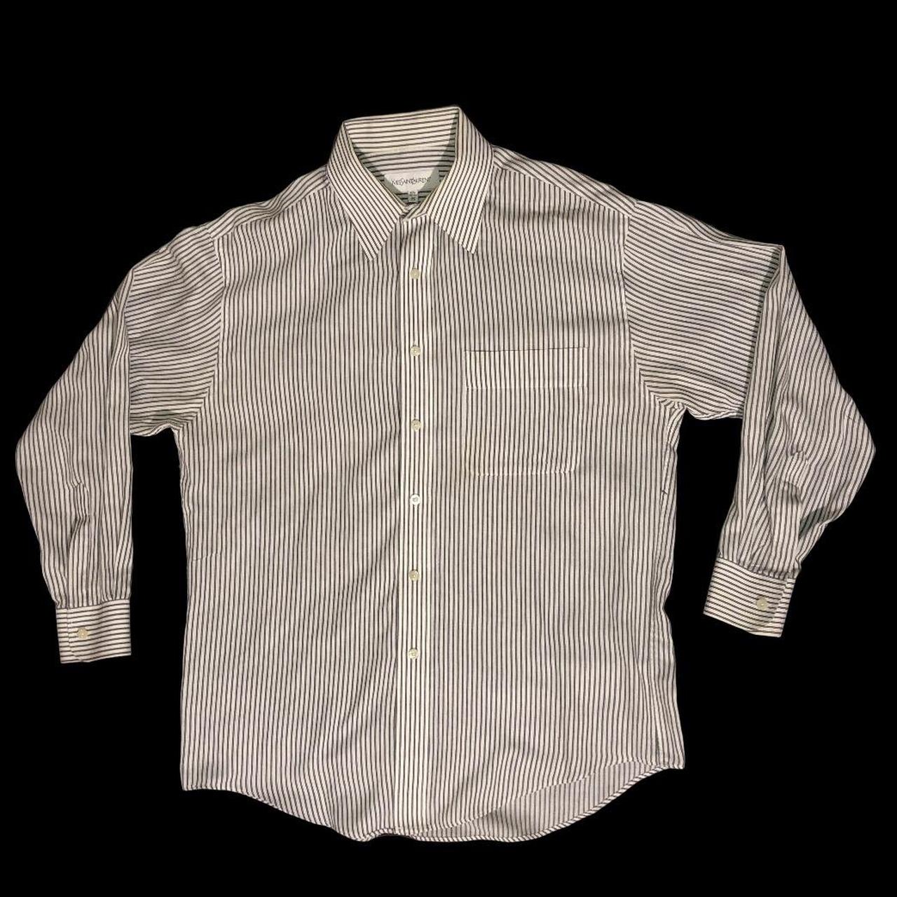 YSL Yves Saint Laurent Button Up Long Sleeve Shirt... - Depop
