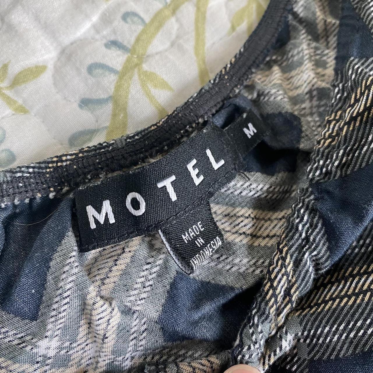 motel rocks brand plaid pattern milkmaid top! great... - Depop