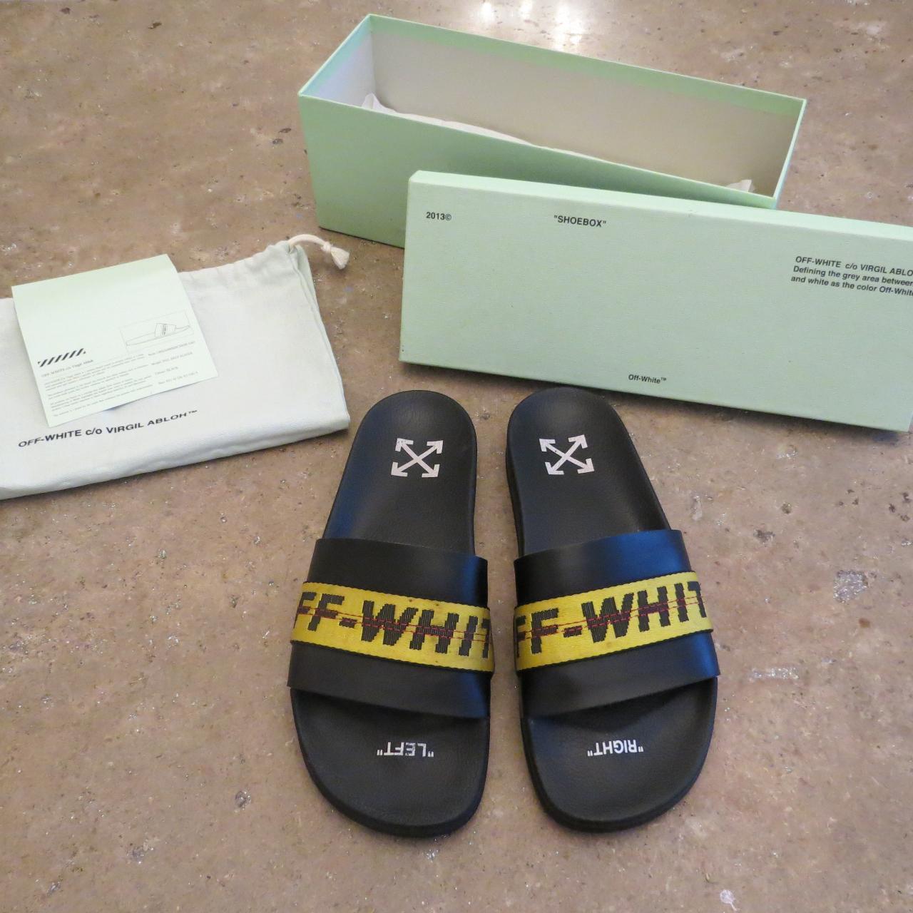 Off White Industrial Sliders - bought from a... - Depop