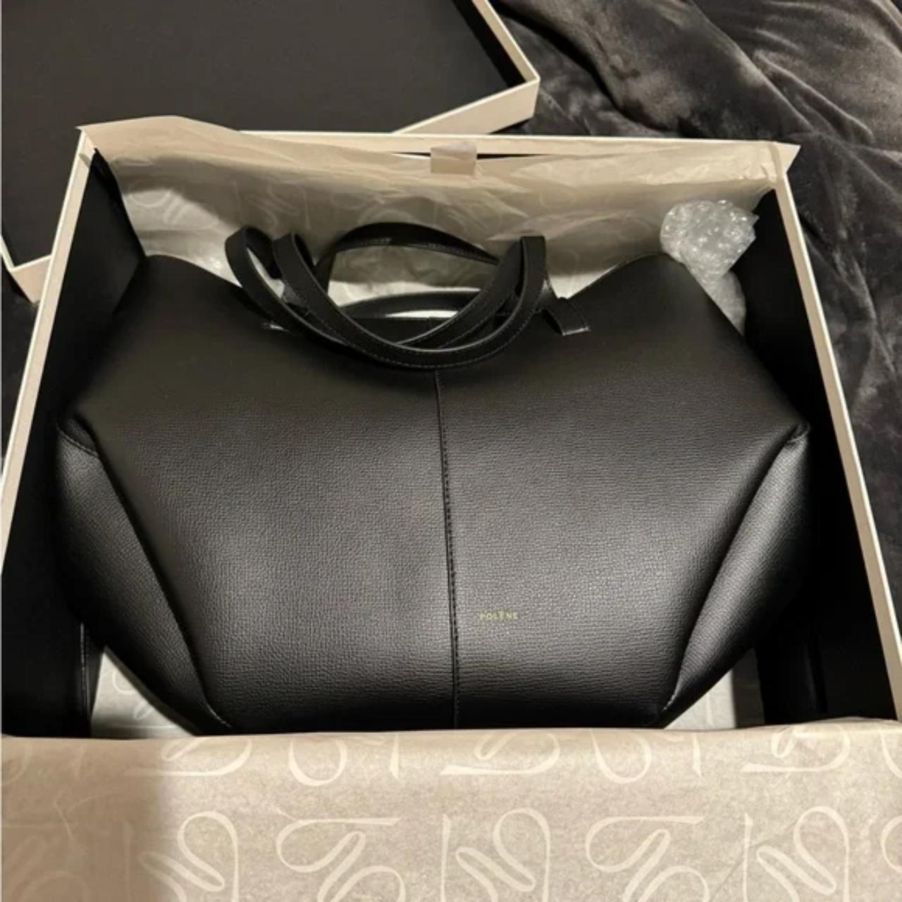 Polene Cyme Tote Top Handle Bag In Black - Brand... | Depop