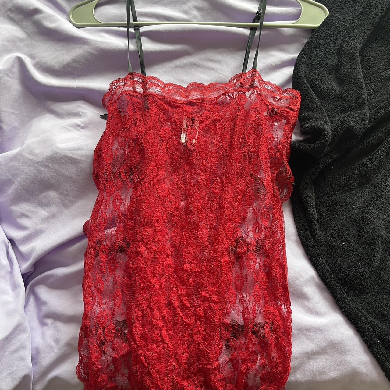Adore Me Women's Red Vest | Depop